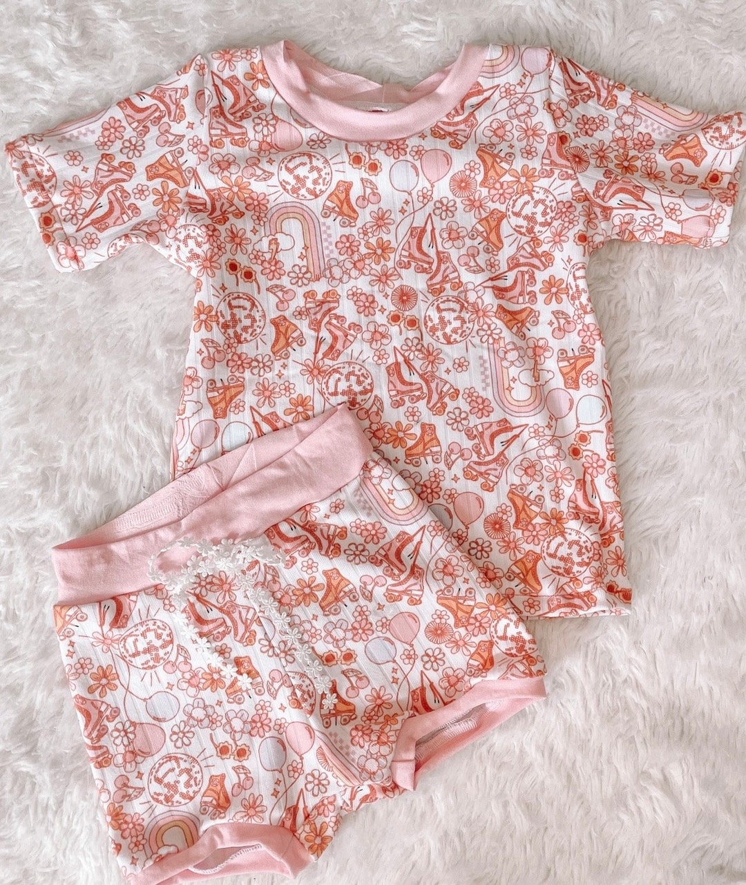 Spring Roller Skate Lounge Set, Lounge Set, Bummies, Retro, Groovy ...