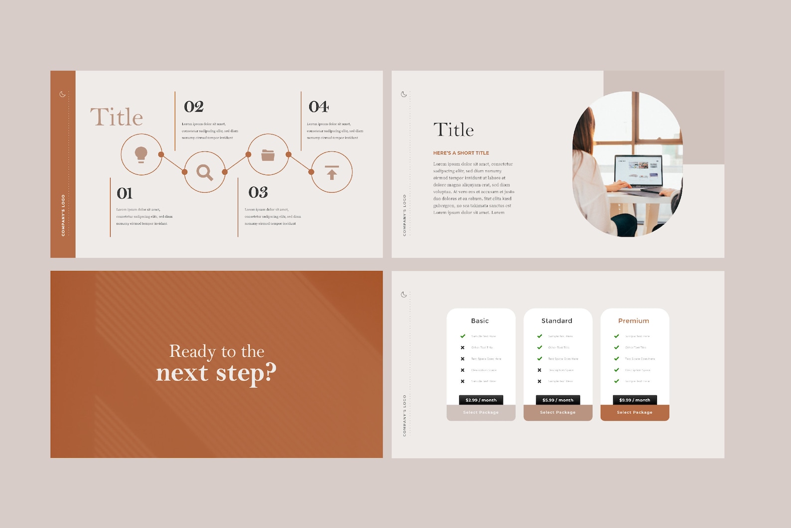 Minimalist Terracotta Powerpoint Template – 16 Slides | Boho Business ...