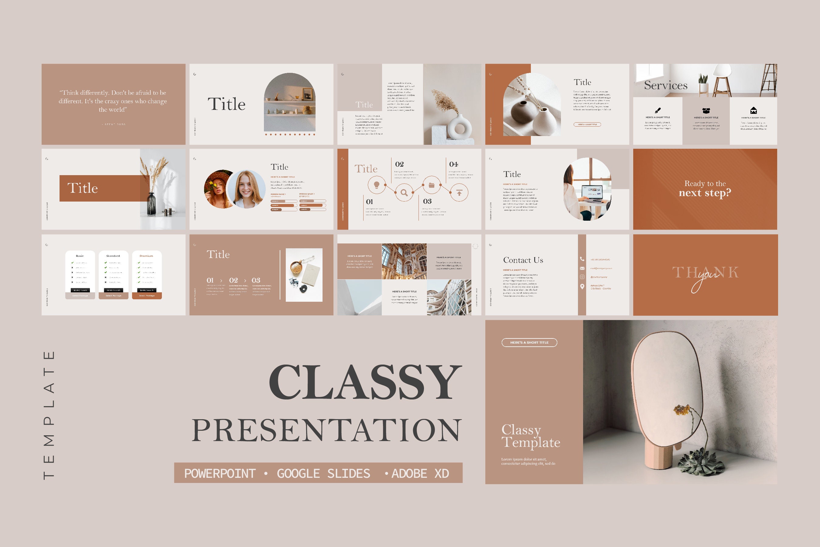 Minimalist Terracotta Powerpoint & Google Slides Template | Boho ...