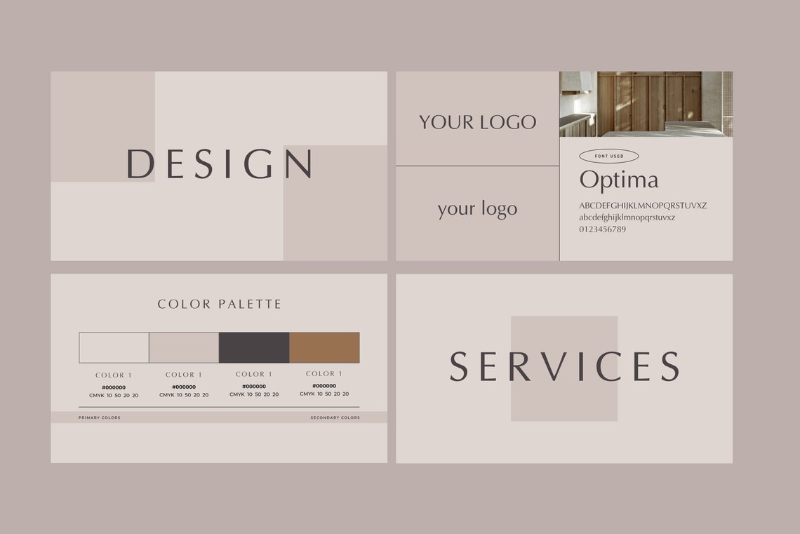 Minimal Classic Powerpoint Template, Company Brand Presentation ...