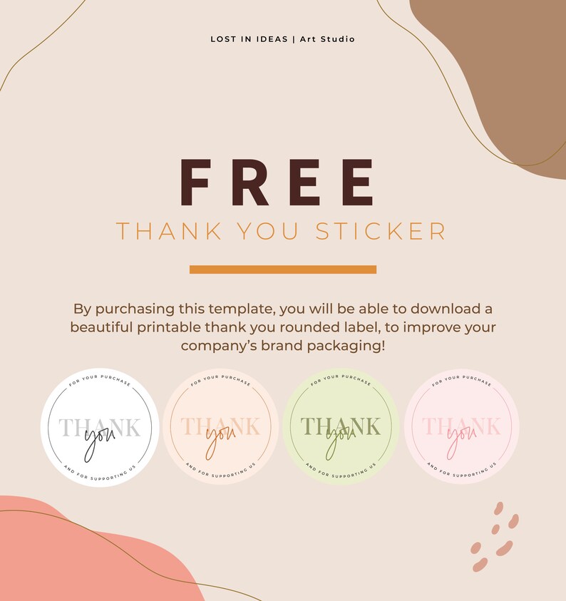 EDITABLE Elegant Label Template for Rounded Bottle Cosmetics - Etsy