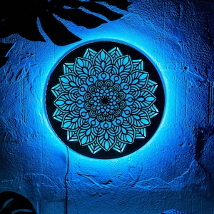 Mandala Led Sign, Mandala Led Wall Art, Sacred Geometry Lamp, Mandala ...