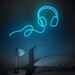 Headphones Neon Sign Headphones Led Sign Headphones Sign - Etsy