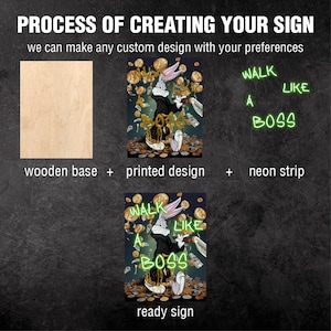 Walk Like a Boss Neon Sign, Money Neon Sign, Dollar Neon Sign, Bitcoin ...