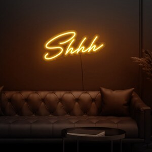 Shhh Neon Sign, Shhh Led Sign, Shhh Light up Sign, Shhh Neon Light ...