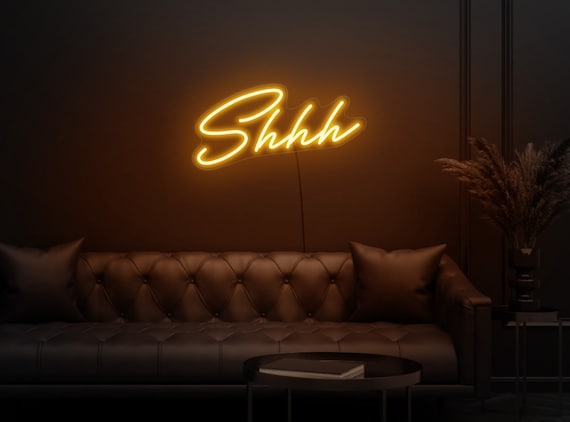 Shhh Neon Sign Shhh Led Sign Shhh Light up Sign Shhh Neon - Etsy UK