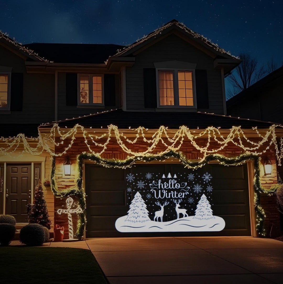 Hello Winter Outdoor Projector, Christmas Outdoor Projector, Projector ...
