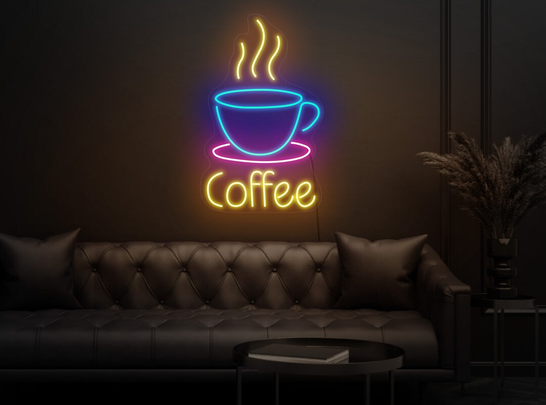 Coffee Cup Neon Sign, Coffee Neon Light, Coffee Light up Sign, Coffee ...