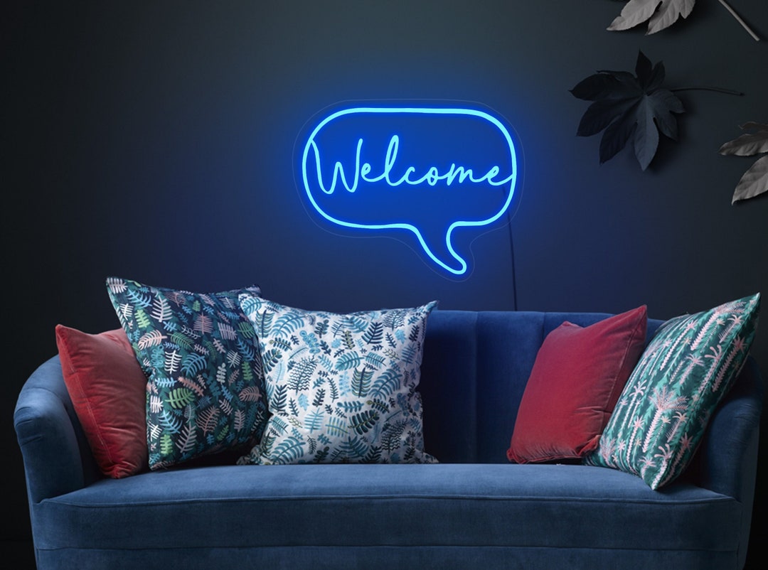 Welcome Neon Sign Welcome Led Welcome Light Sign Welcome - Etsy