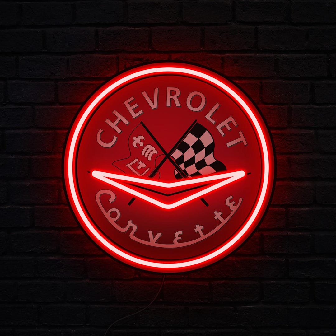Chevrolet Neon Sign, Corvette Neon Sign, Chevrolet Led Sign, Corvette ...