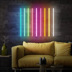 Neon Sign Line, Line Led Sign,abstract Neon Sign,geometric Neon Sign ...