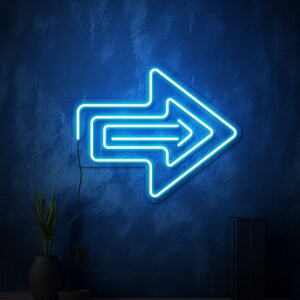 Arrow Neon Sign, Arrow Led Sign, Arrow Light Sign, Navigation Sign ...