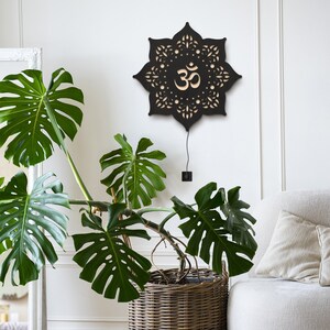 Om Mandala Neon Sign, Om Light Sign, Mandala Led Sign, Sacred Geometry ...