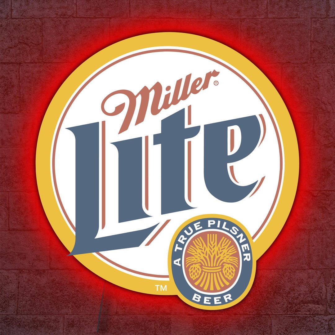Miller Lite Neon Sign, Miller Lite Logo Sign,miller Lite Led Sign,beer ...