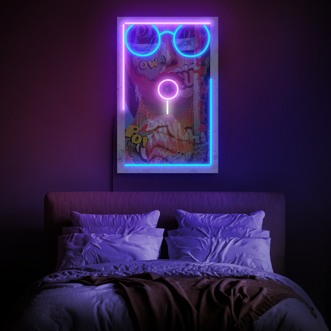 Woman Neon Sign, Woman Pop Art Wall Decor Lighted, Girl Pop Art, Pop ...
