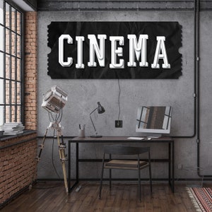 Cinema Neon Light Sign, Ticket Led Sign, Home Cinema Sign, Theater Neon ...