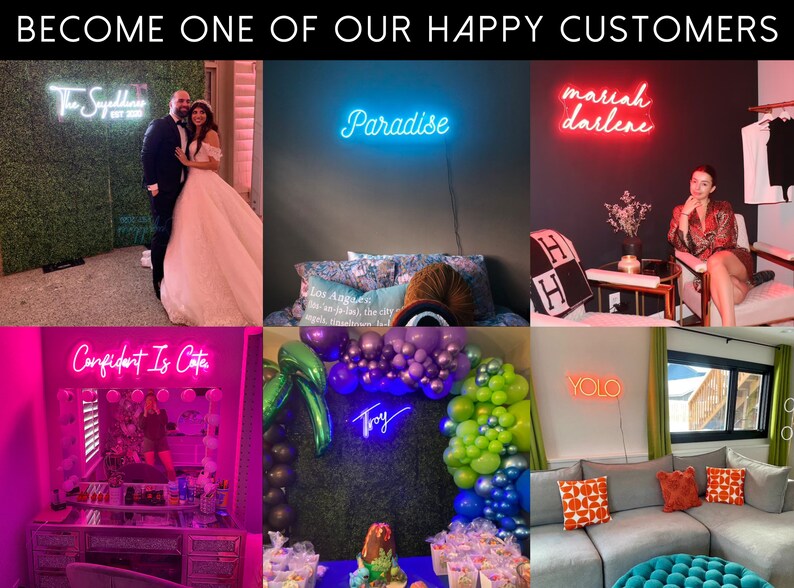 Custom Neon Sign Wedding Custom Led Sign Last Name Custom - Etsy