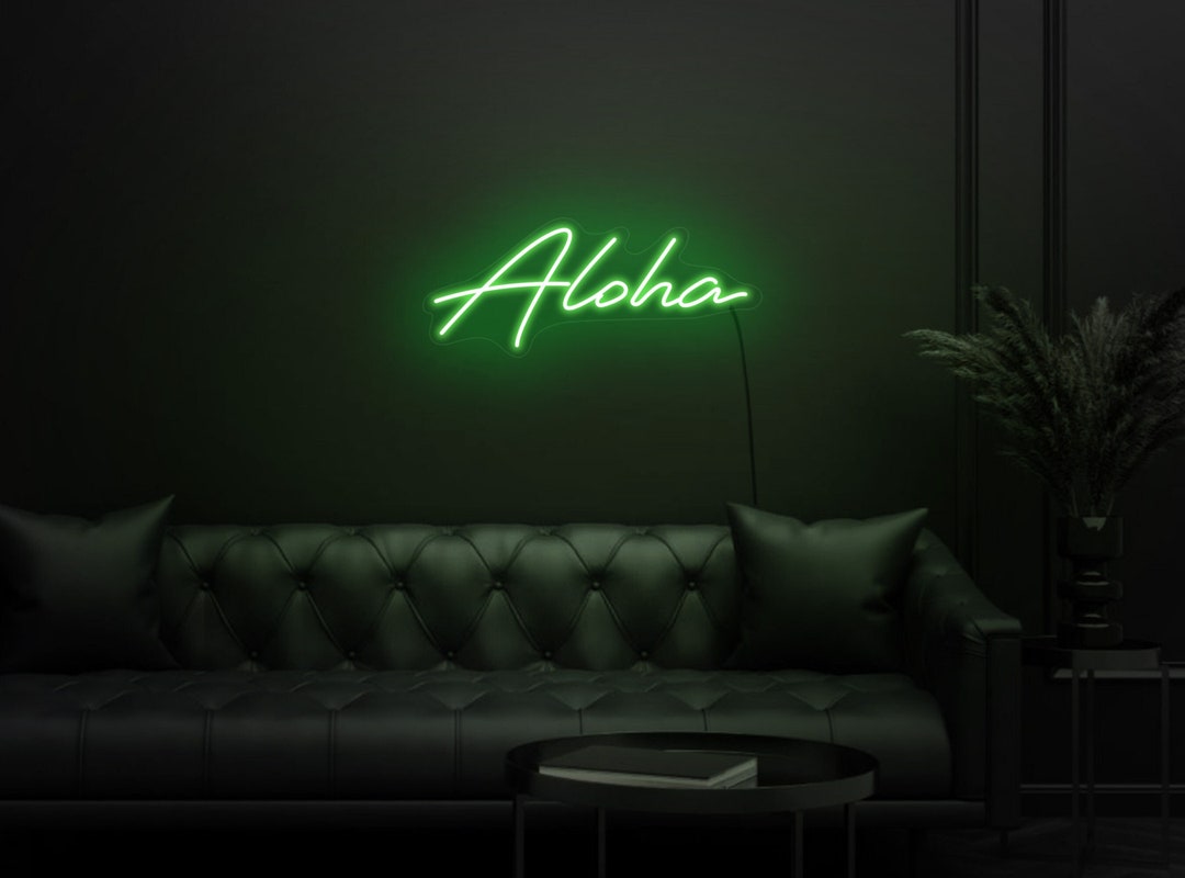 Aloha Neon Sign, Aloha Led Sign,tiki Bar Neon Sign, Tropical Neon Sign ...