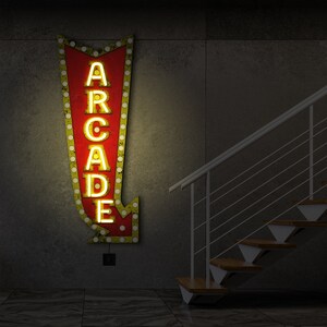 Vintage Arcade Neon Sign, Arcade Light Sign, Retro Arcade Led Decor ...