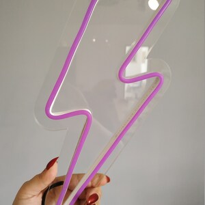 Neon Lightning Bolt Led Lightning Bolt Neon Sign Lightning - Etsy