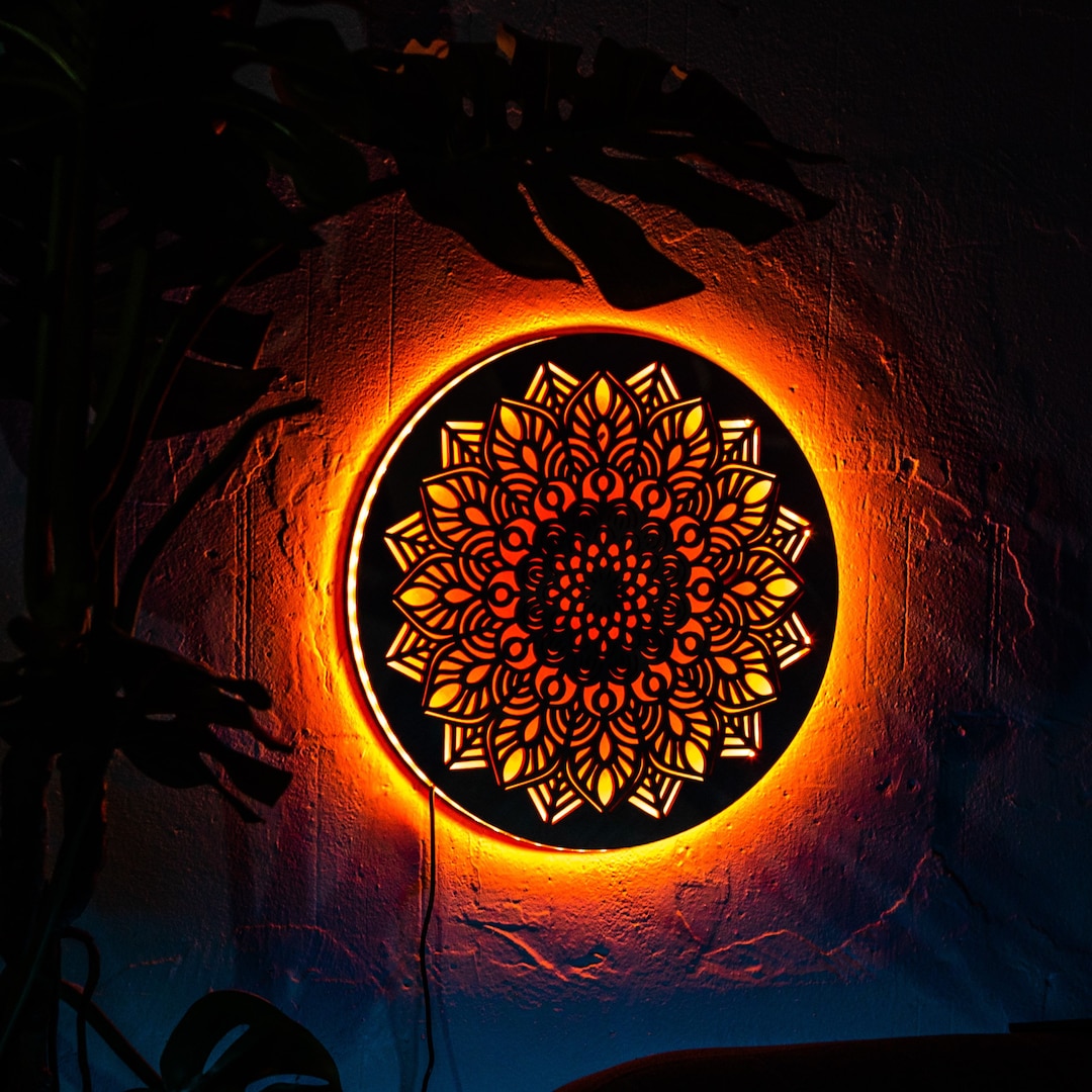 Mandala Neon Sign, Mandala Light up Sign, Mandala Lamp, Sacred Geometry ...