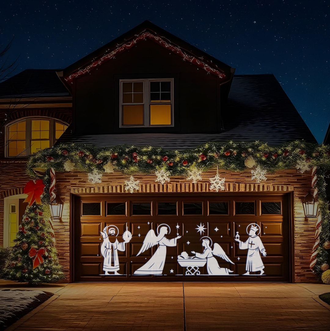 Outdoor Nativity Scene Projector, Outdoor Christmas Projector, Large ...