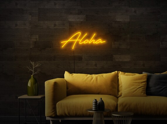 Aloha Neon Sign Aloha Neon Light Aloha Led Sign Aloha Light - Etsy