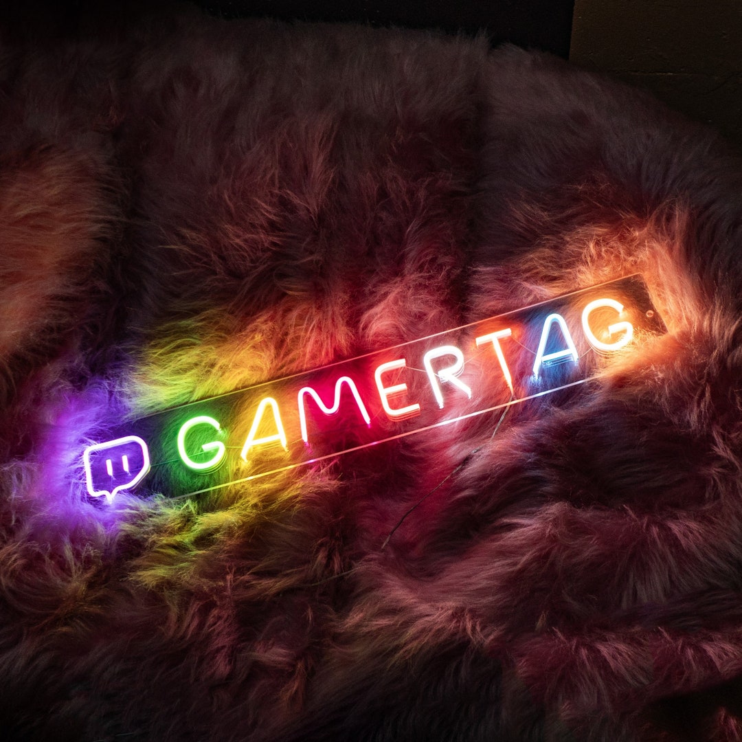 Custom Gamertag Sign, Gamertag Neon Sign, Username Neon Sign, Gamertag ...