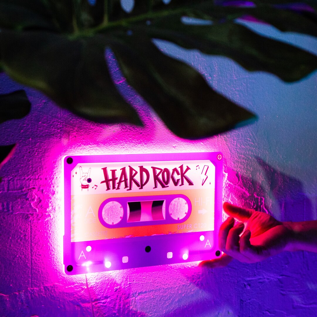 Cassette Tape Neon Sign, Music Neon Sign, Retro Neon Sign, 80s Neon ...