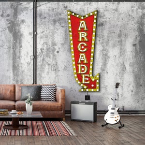 Vintage Arcade Neon Sign, Arcade Light Sign, Retro Arcade Led Decor ...