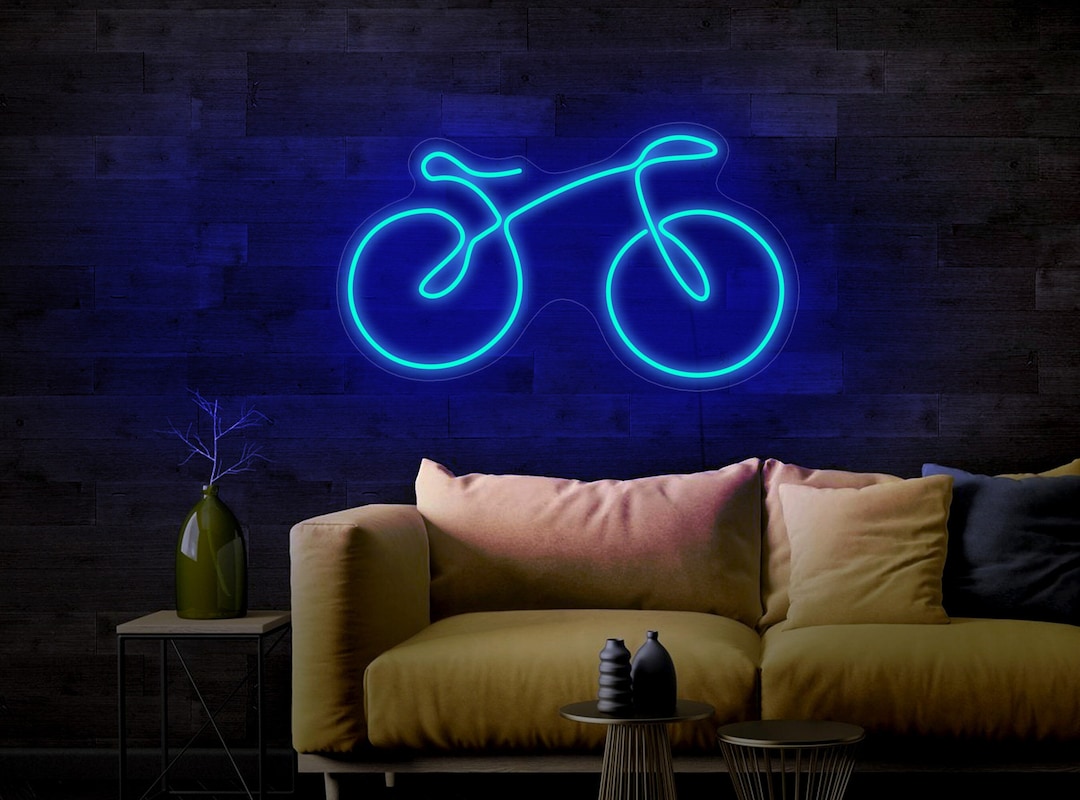Bicycle Neon Sign, Bike Neon Sign, Bicycle Light up Sign, Bicycle Wall ...
