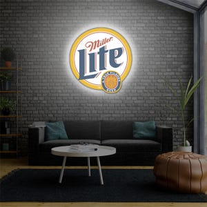 Miller Lite Neon Sign, Miller Lite Led Sign, Beer Neon Sign, Miller ...