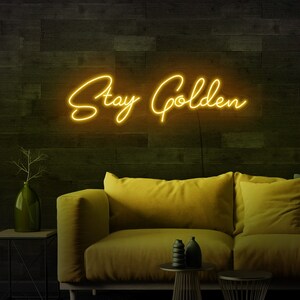 Stay Golden Neon Sign, Stay Golden Neon Light, Stay Golden Led Sign ...