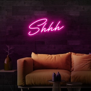 Shhh Neon Sign, Shhh Led Sign, Shhh Light up Sign, Shhh Neon Light ...