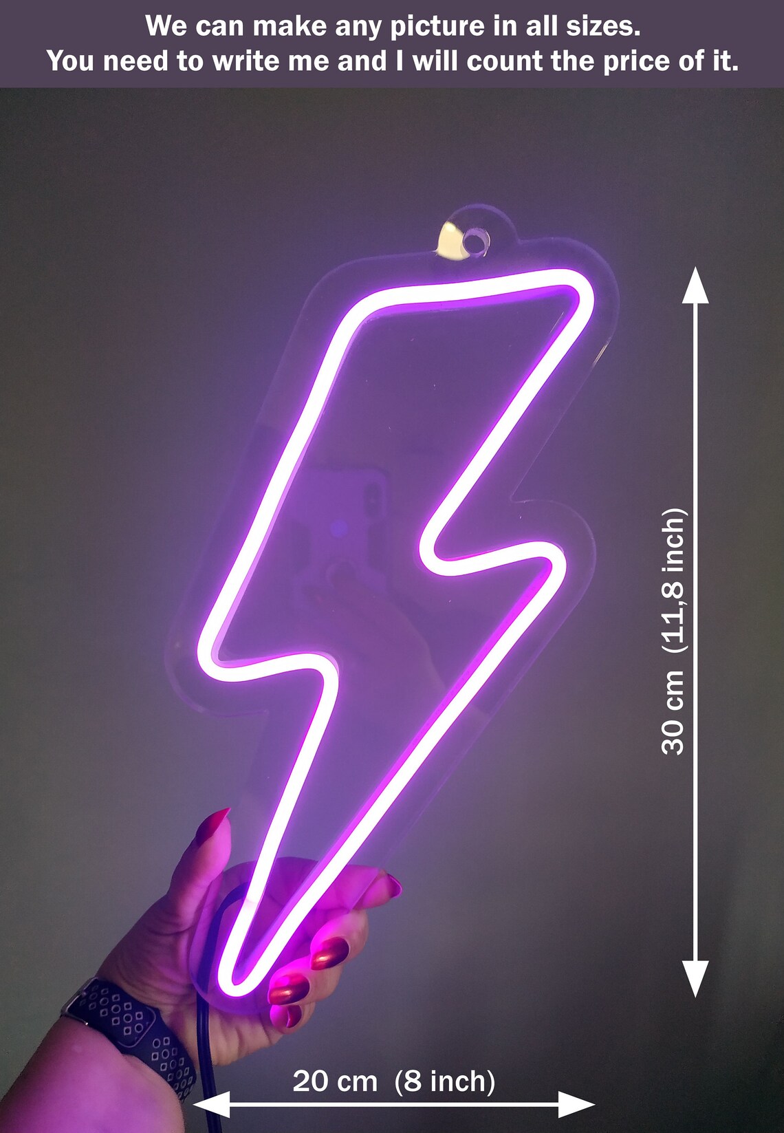 Led Lightning Boltneon Sign Lightninglightning Bolt Neon - Etsy