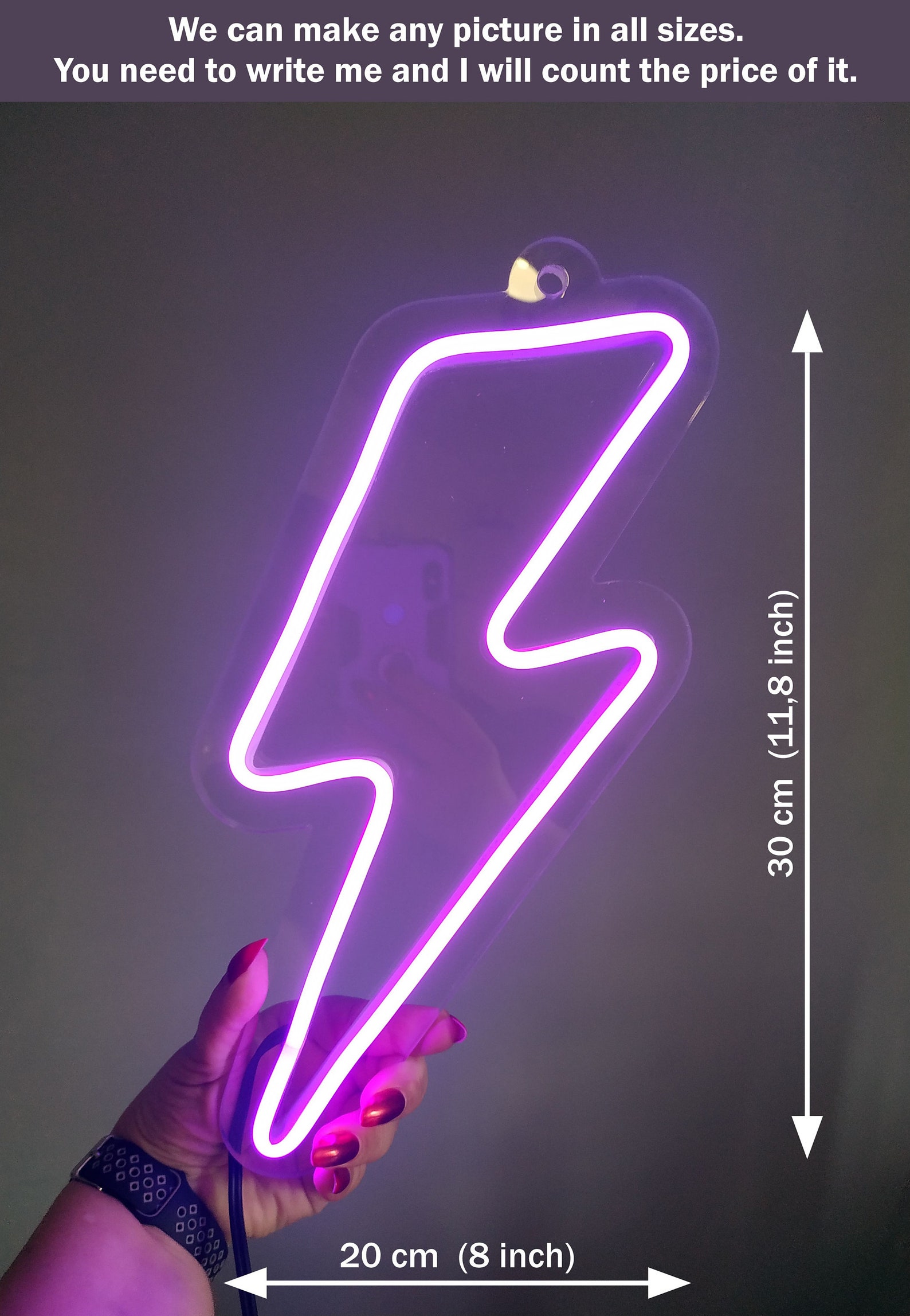 Led Lightning Boltneon Sign Lightninglightning Bolt Neon - Etsy Canada
