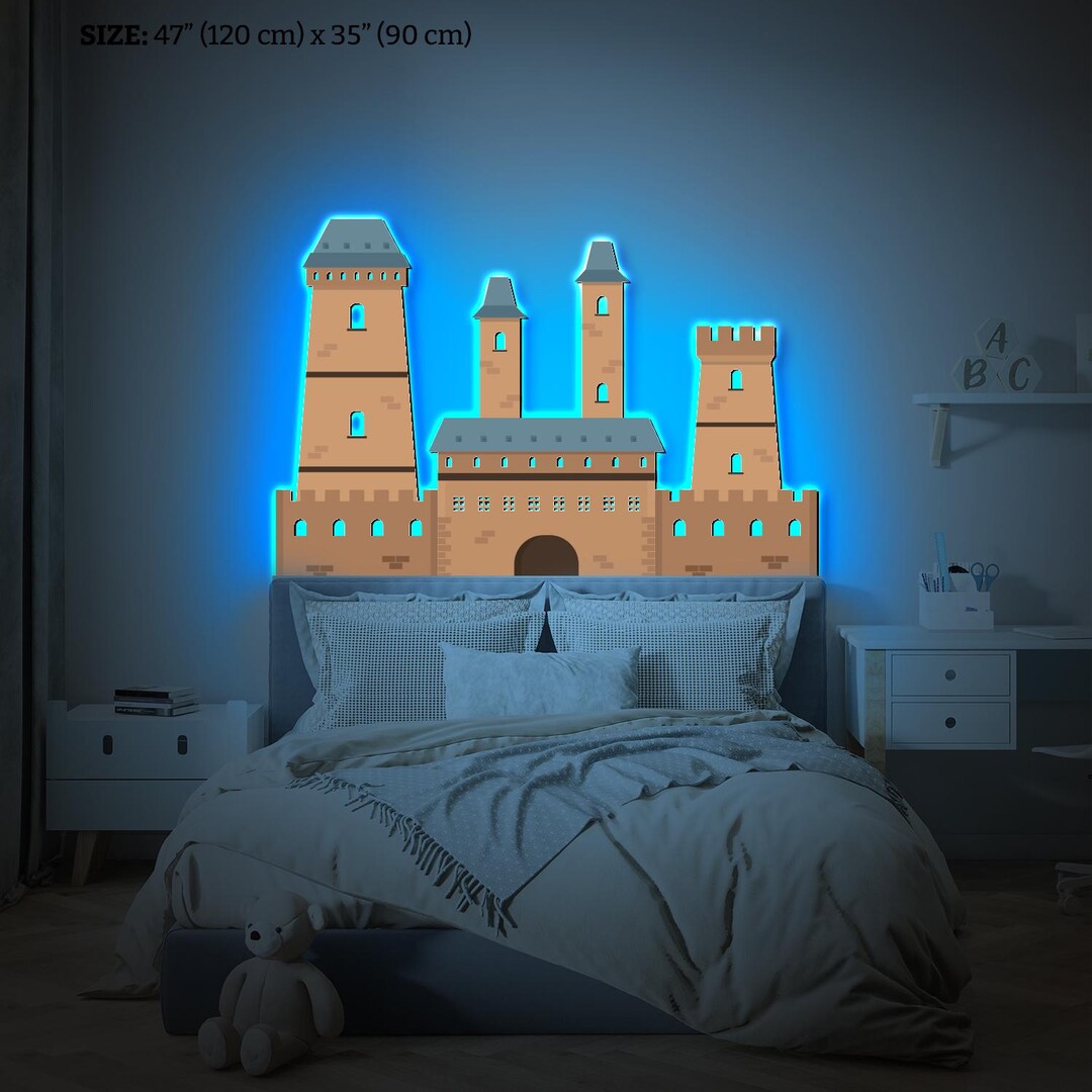 Princess Headboard Led, Princess Led Light Panels, Castle Led Headboard ...