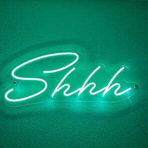 Shhh Neon Sign, Shhh Neon Light, Shhh Led Sign, Hush Neon Sign, Shhh ...