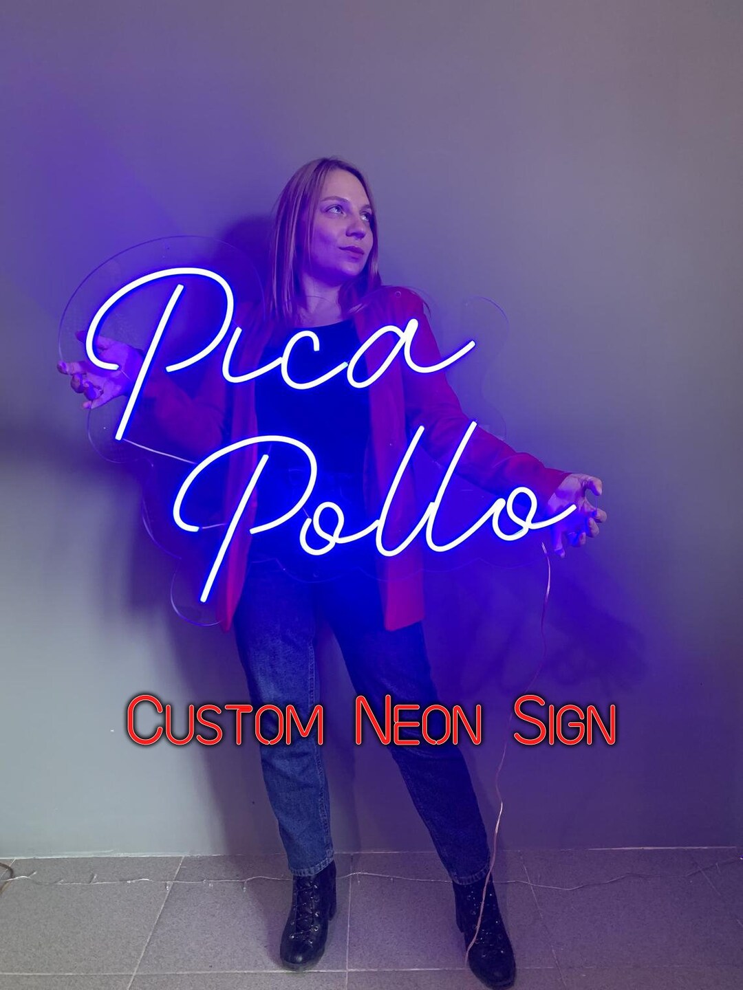 Neon Sign Custom Nameneon Light Sign for Wallcustom Neon - Etsy