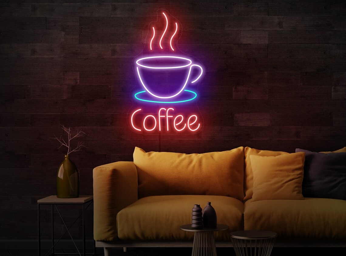 Coffee Cup Neon Sign Coffee Neon Light Coffee Light up Sign - Etsy