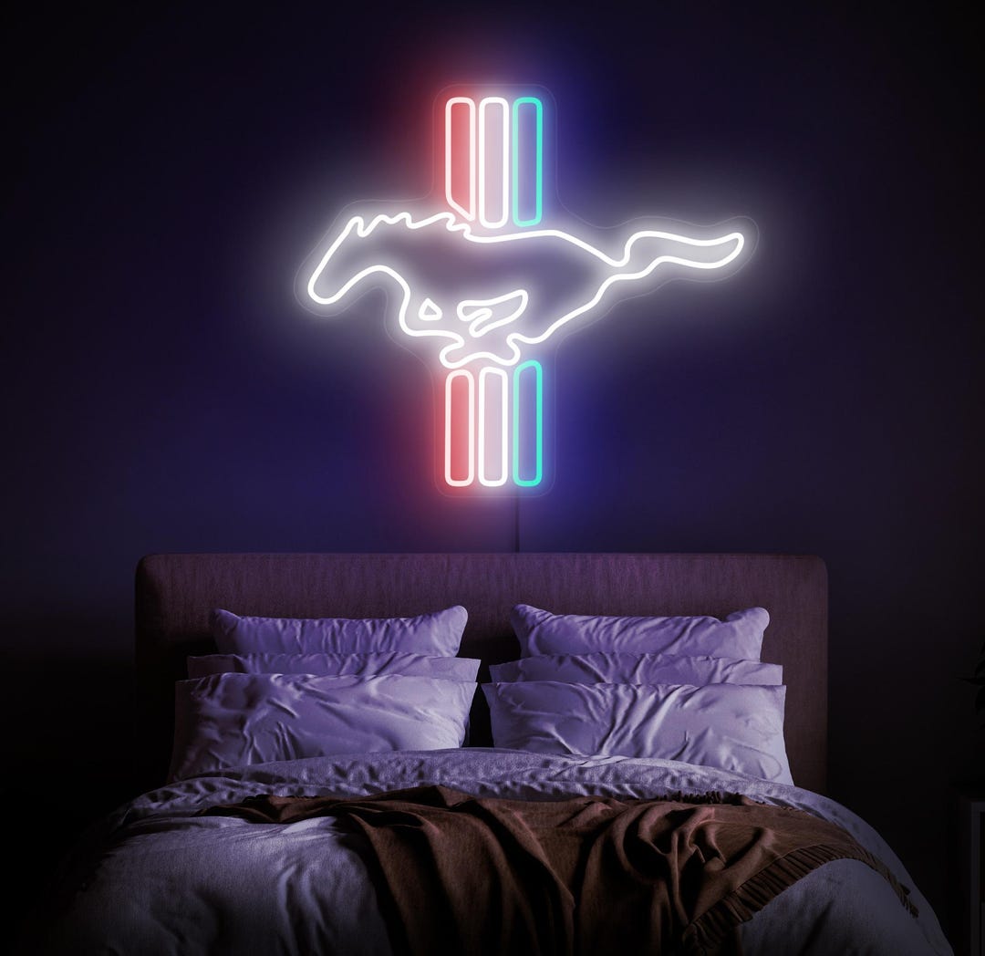 Ford Neon Sign, Mustang Neon Sign, Car Neon Sign, Ford Logo Neon Sign ...