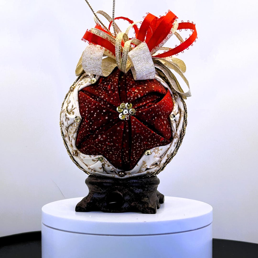 Fluted Star Handmade No-sew Fabric Ornament for Christmas - Etsy