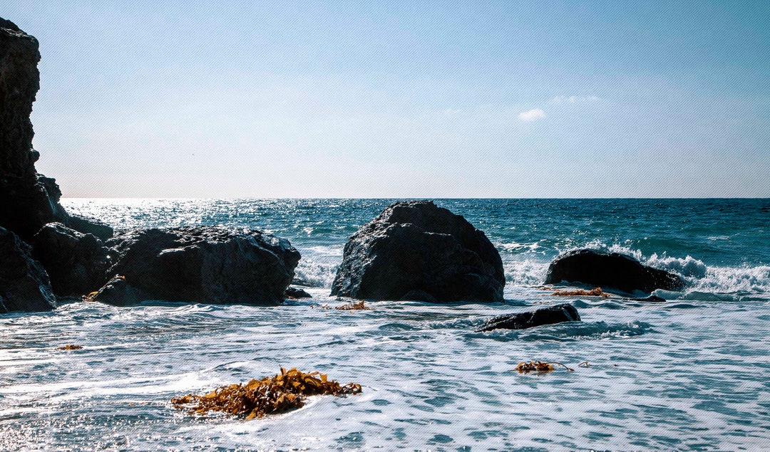High Tide at Point Dume Landscape Digital Photo - Etsy