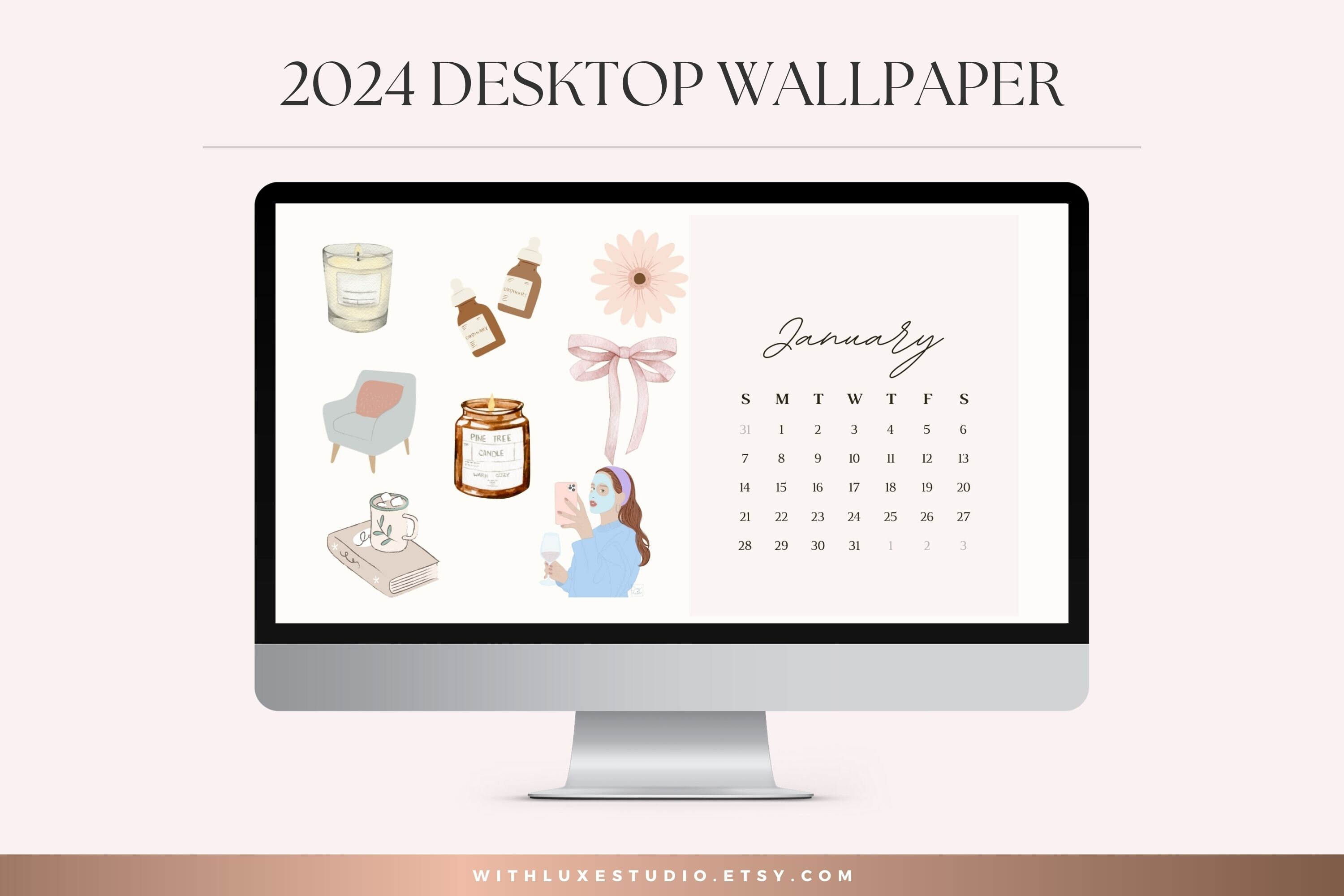 2024 Desktop Wallpaper, 2024 That Girl Wallpaper, 2024 Calendar Desktop ...