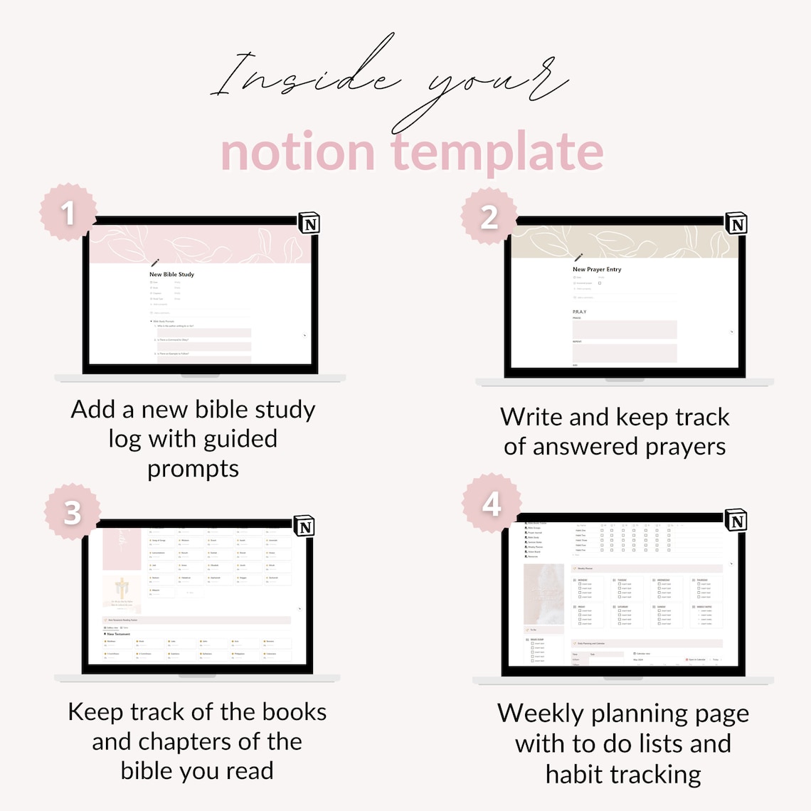 Christian Notion Template, Faith Notion Template, Notion Bible Reading ...