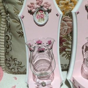 Shabby Chic Pair Scones Pink Roses Wall - Etsy