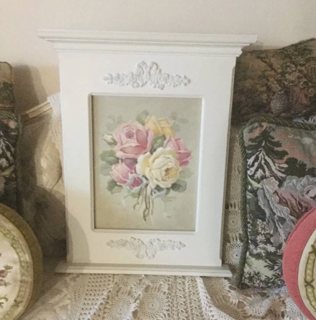 Gorgeous Christie Repasy Canvas Roses Framed Art Print Hand Painted ...