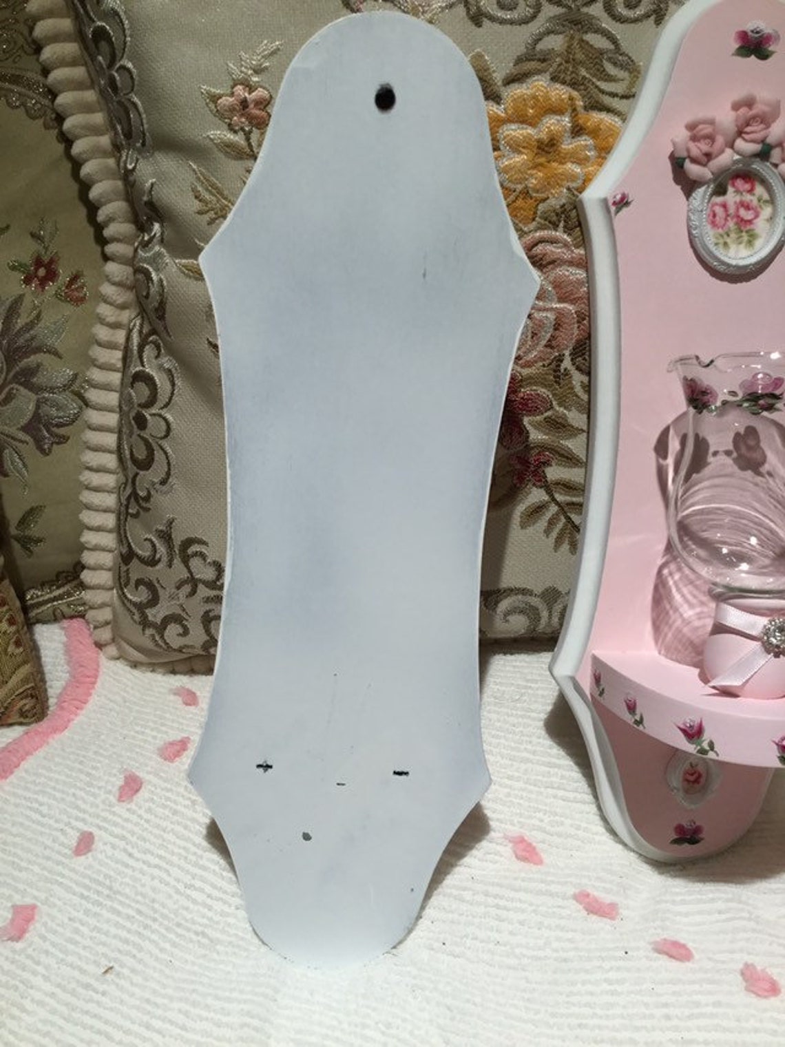 Shabby Chic Pair Scones Pink Roses Wall - Etsy