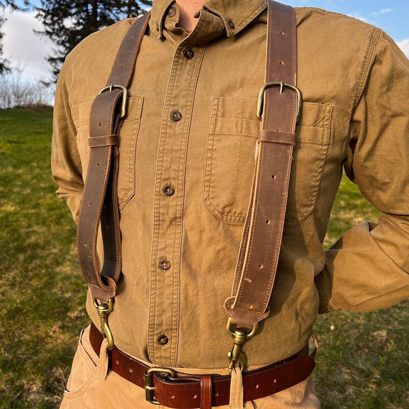 Leather Suspenders - Etsy