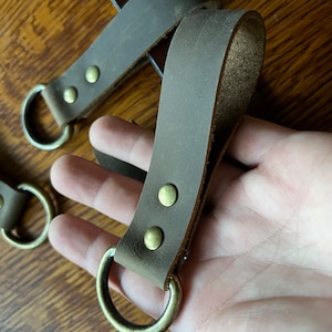 Black or Brown Leather Belt Loop Attachments for Suspenders and Belt ...
